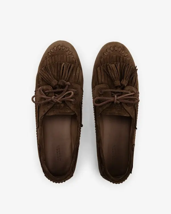 Isabel Marant Étoile Calfskin Suede Loafers - Chocolate