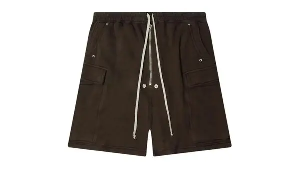 Rick Owens Fleece Cargobela Shorts - Dark Dust