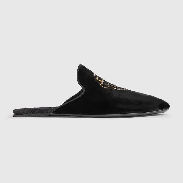 Gucci Ragazzo Slipper Velvet - Black