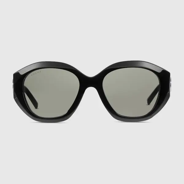 Gucci Geometric-frame Sunglasses - Black