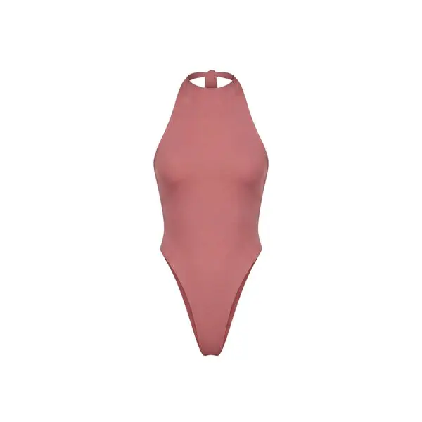 KHELA THE LABEL Don't Stare Bodysuit In Mocha - Pink