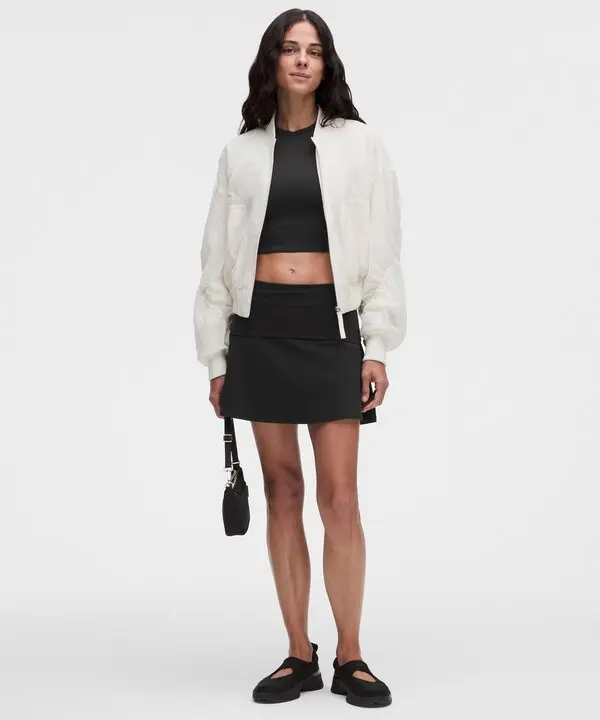 Lululemon Groove Foldover Mid-rise Mini Skirt - Black