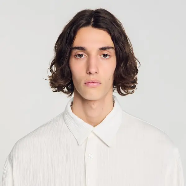 Sandro Loose-fit Shirt Pleated Effect