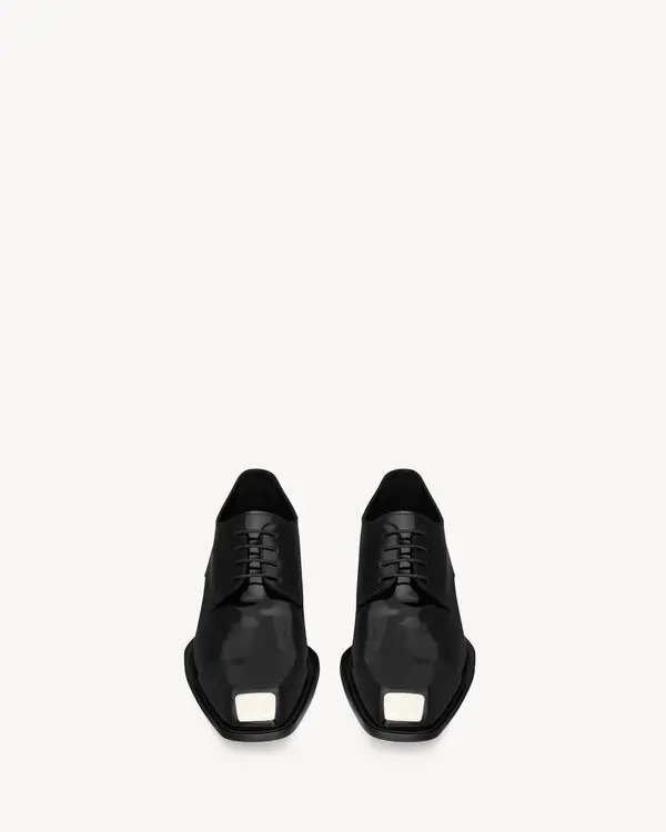 Saint Laurent Judd Derbies In Glazed Leather
