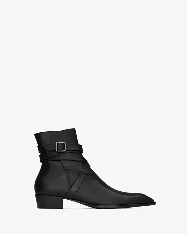 Saint Laurent Aurelien Jodhpur Boots In Smooth Leather
