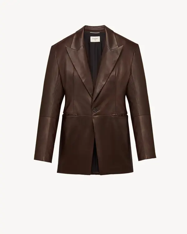 Saint Laurent Lambskin Single-breasted Jacket