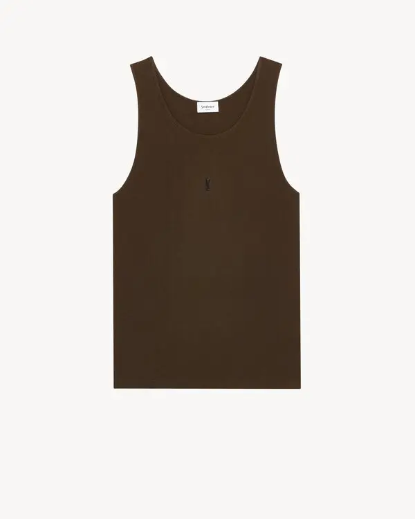 Saint Laurent Cassandre Ribbed Tank Top