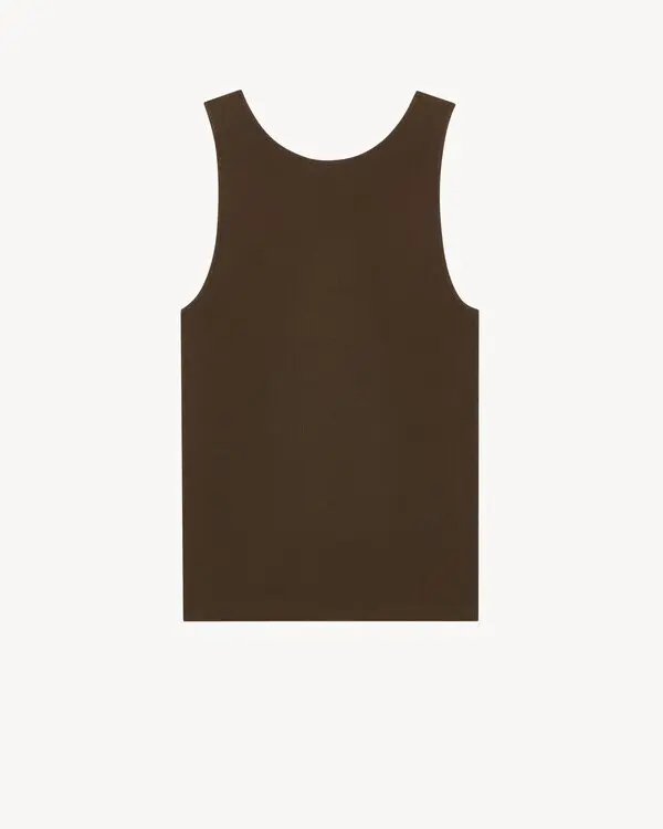Saint Laurent Cassandre Ribbed Tank Top
