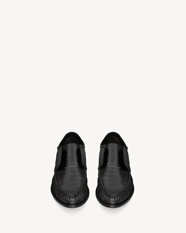 Saint Laurent Augustin Slip-on Derbies In Eel