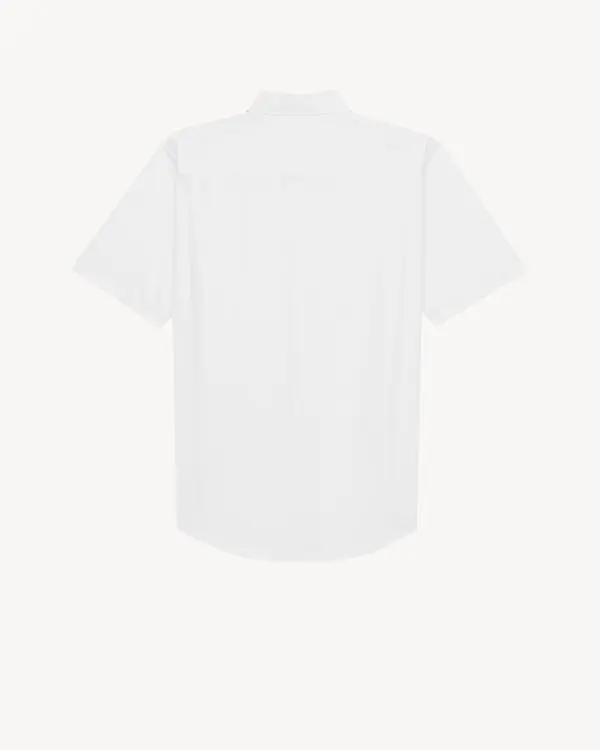 Saint Laurent Cassandre Shirt In Cotton Poplin