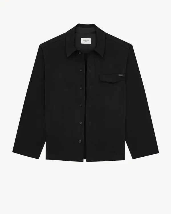 Saint Laurent Overshirt In Cotton