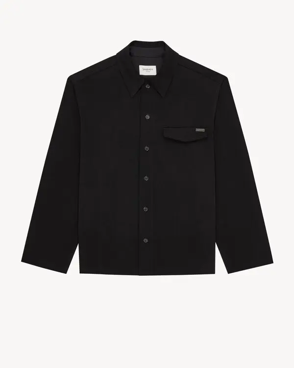 Saint Laurent Overshirt In Cotton
