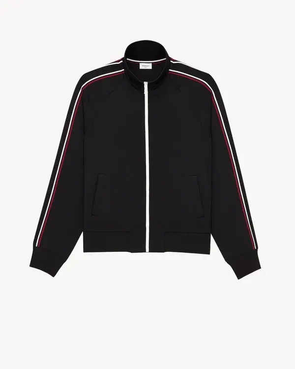 Saint Laurent Cassandre Track Jacket In Jersey