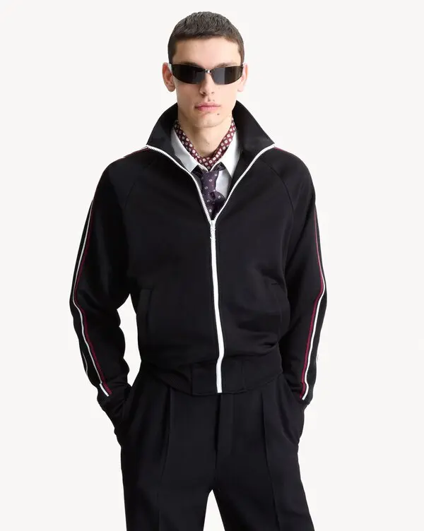 Saint Laurent Cassandre Track Jacket In Jersey