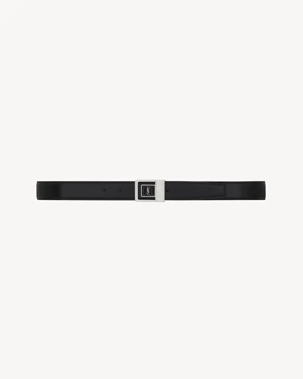 Saint Laurent La 66 Belt In Smooth Leather