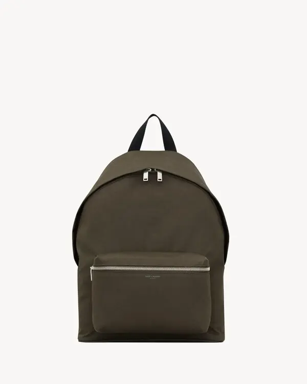 Saint Laurent City Backpack In Cotton Canvas