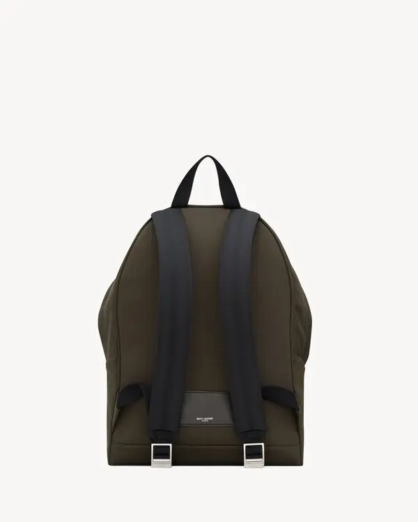 Saint Laurent City Backpack In Cotton Canvas