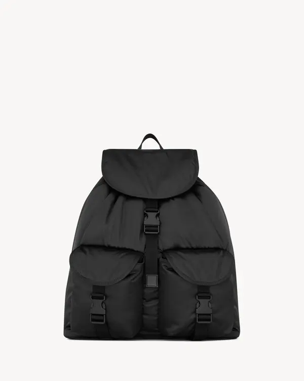 Saint Laurent Venice Backpack In Nylon - Black