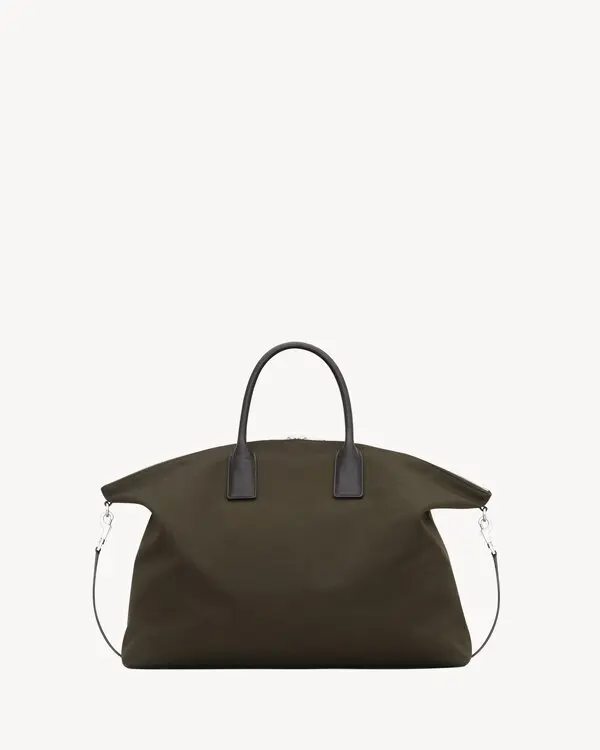 Saint Laurent Bowling Tote In Cotton Canvas
