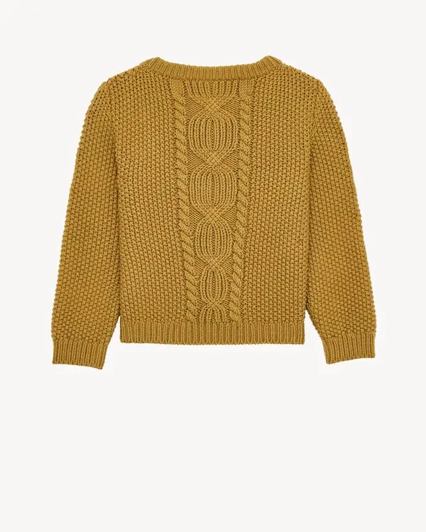 Saint Laurent Scoop-neck Sweater In Wool Knit