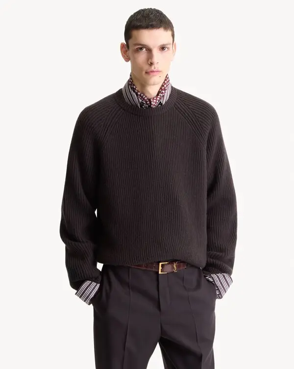 Saint Laurent Rib-knit Cashmere Sweater