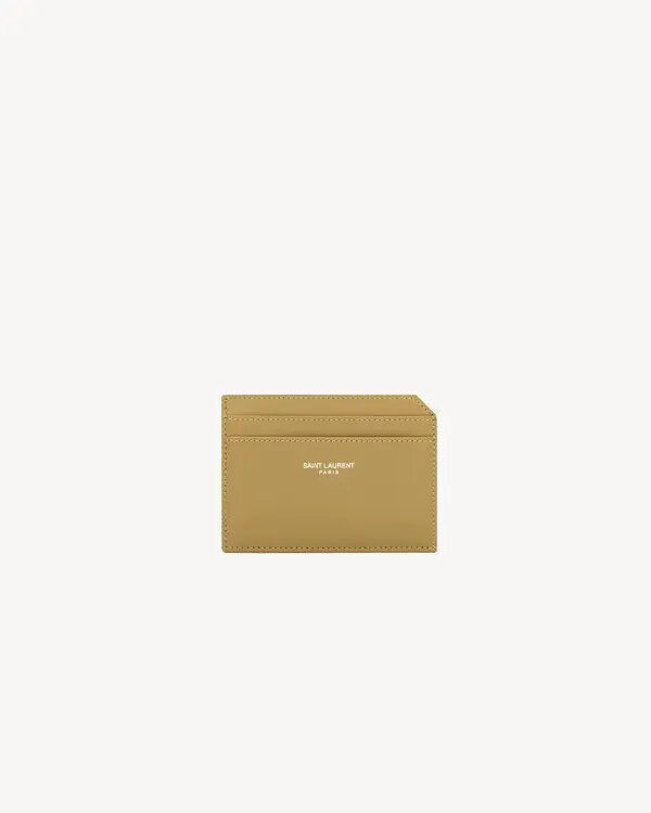Saint Laurent Paris Open Card Case In Smooth Leather