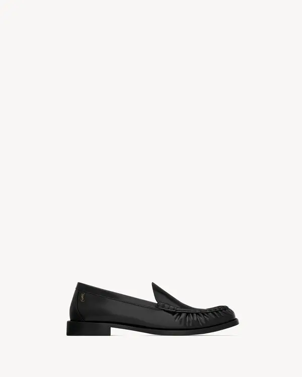 Saint Laurent Theobald Loafers In Glazed Leather