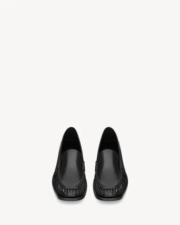 Saint Laurent Theobald Loafers In Glazed Leather
