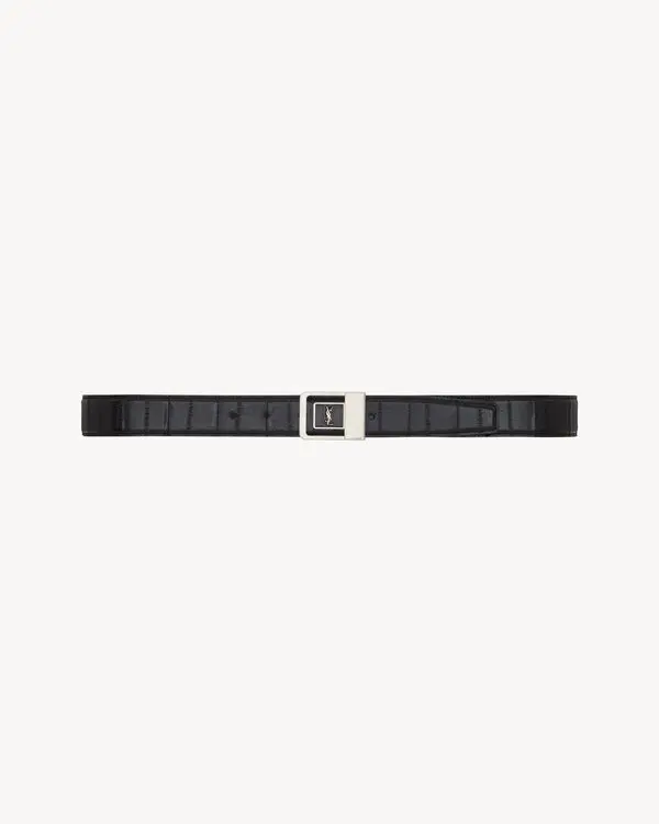 Saint Laurent La 66 Belt In Eel