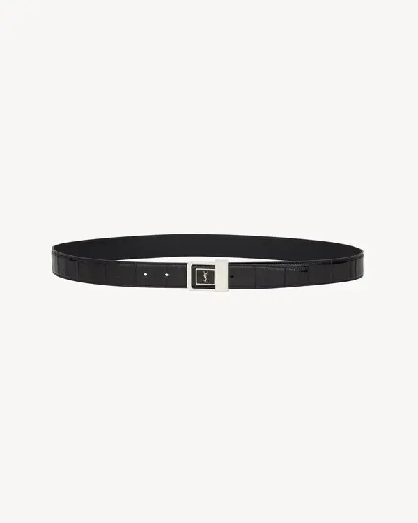 Saint Laurent La 66 Belt In Eel