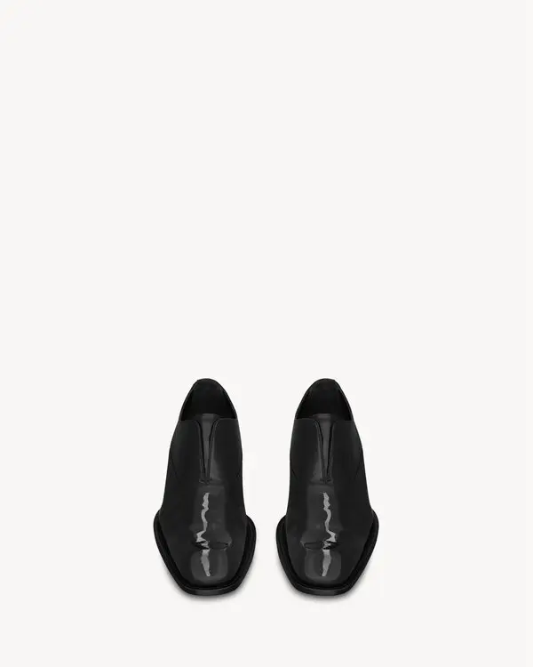 Saint Laurent Milton Slip-on Oxfords In Patent Leather