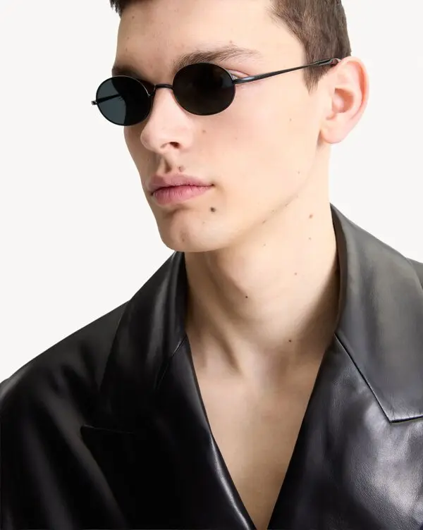 Saint Laurent Round Frame Sunglasses - Black