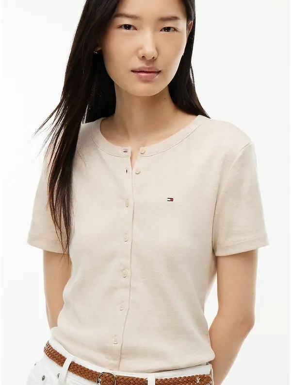 Tommy Hilfiger Button-front Favorite T-shirt