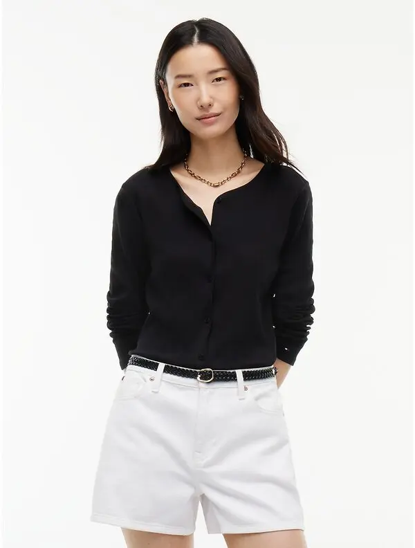 Tommy Hilfiger Pointelle Cardigan T-shirt - Black