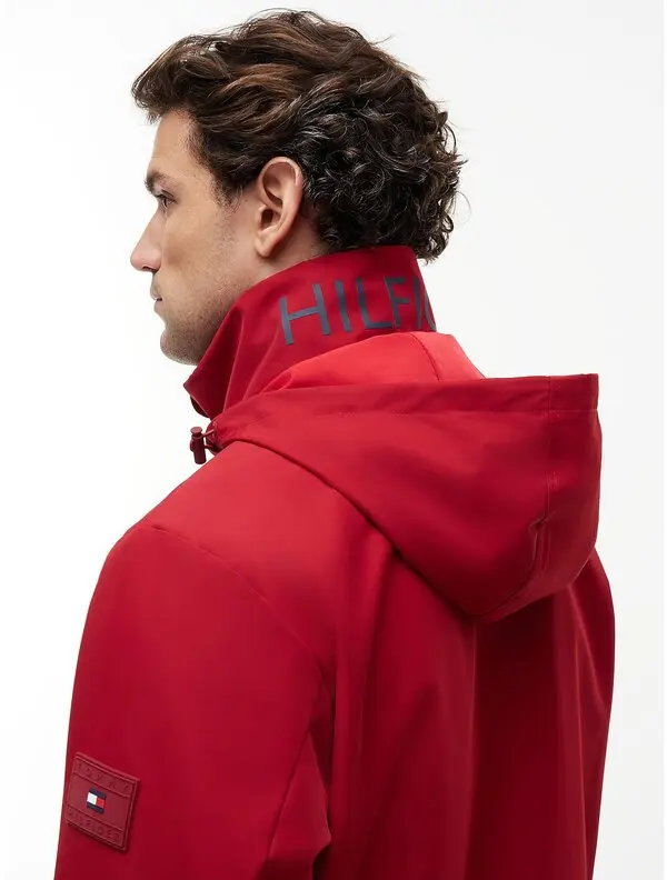 Tommy Hilfiger Recycled Polyester Water-repellent Regatta Jacket With Hidden Hood
