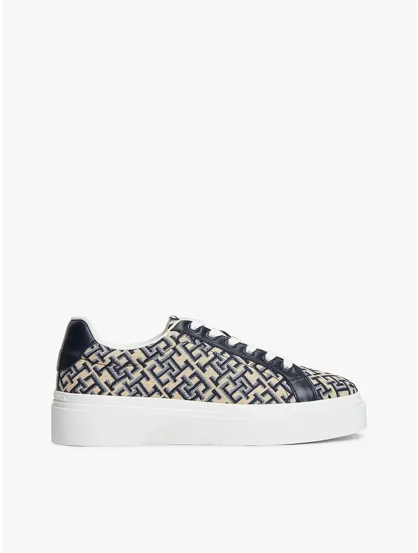 Tommy Hilfiger Monogram Jacquard Platform Sneakers