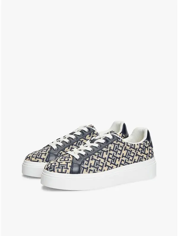 Tommy Hilfiger Monogram Jacquard Platform Sneakers