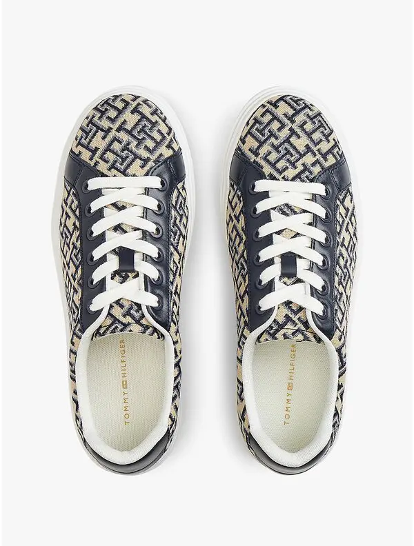 Tommy Hilfiger Monogram Jacquard Platform Sneakers