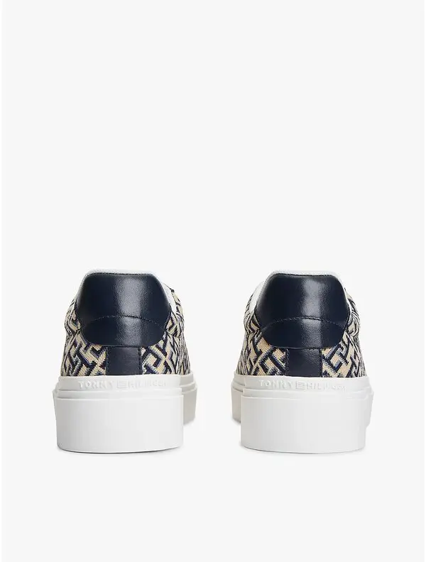 Tommy Hilfiger Monogram Jacquard Platform Sneakers