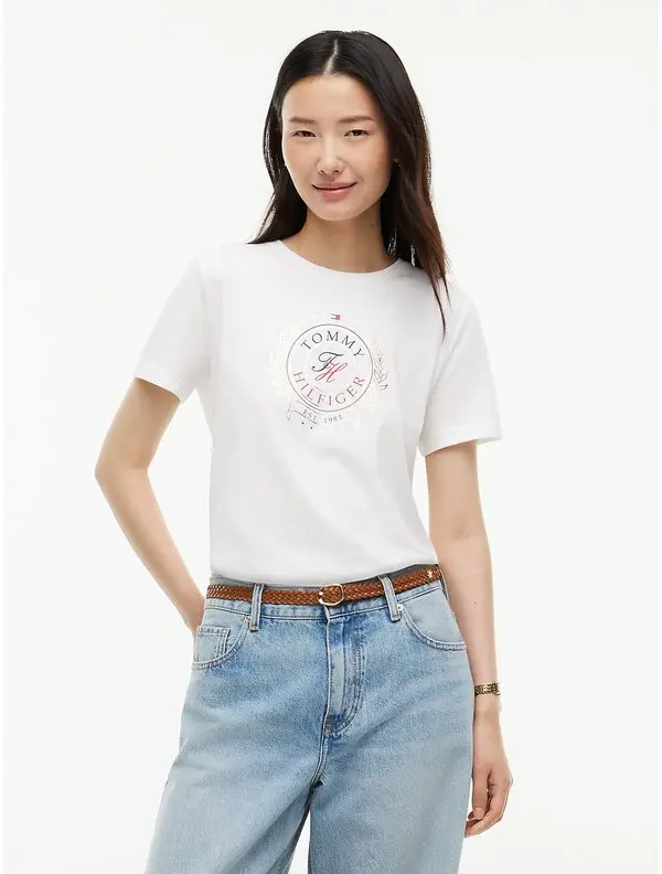 Tommy Hilfiger Foiled Laurel Leaf Logo T-shirt