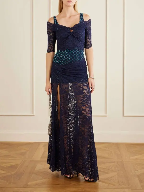 Rabanne Devoré Lace Blouse
