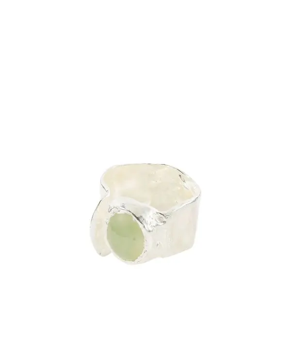 SIMUERO Sterling And Prehnite Ring - Silver