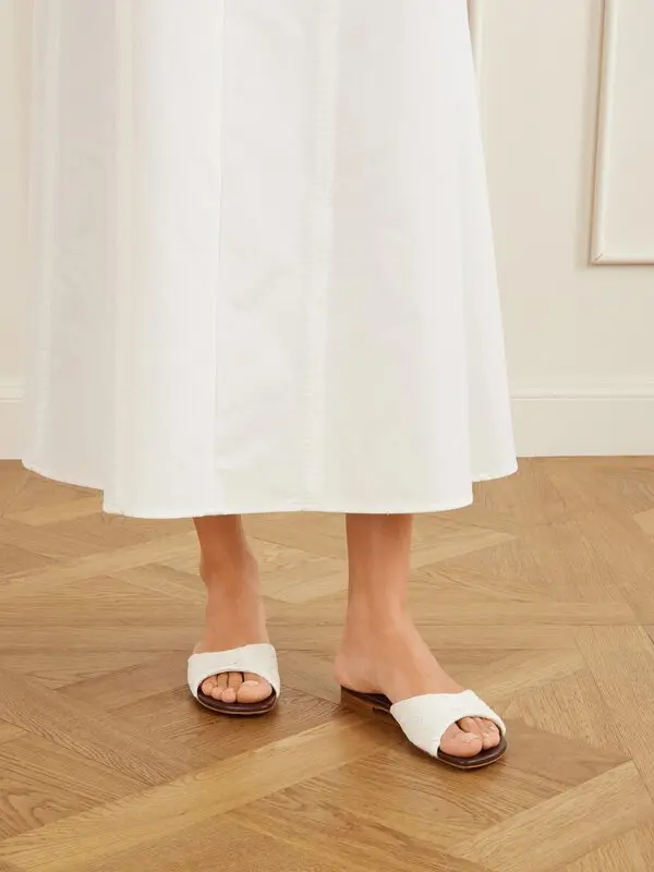 Bottega Veneta Livia Woven Leather Sandals
