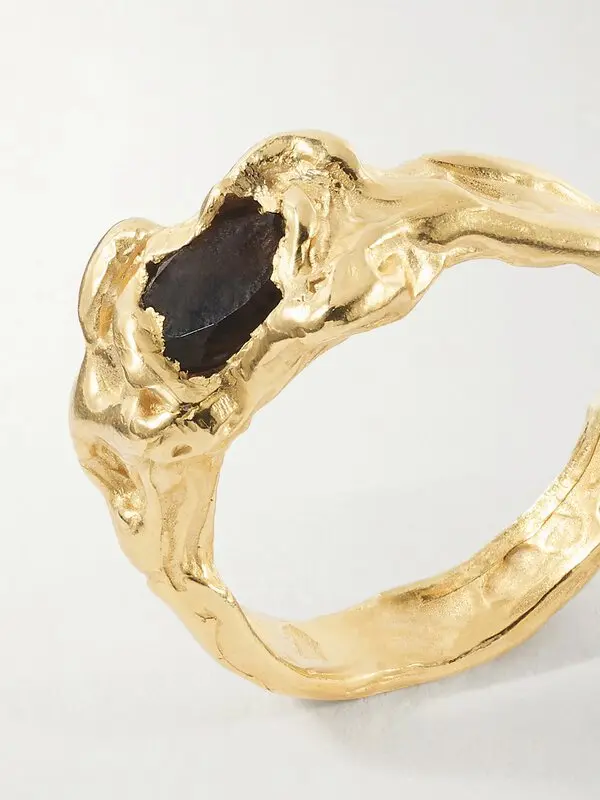 SIMUERO Ola 18kt -plated Sterling Silver And Smoky Quartz Ring