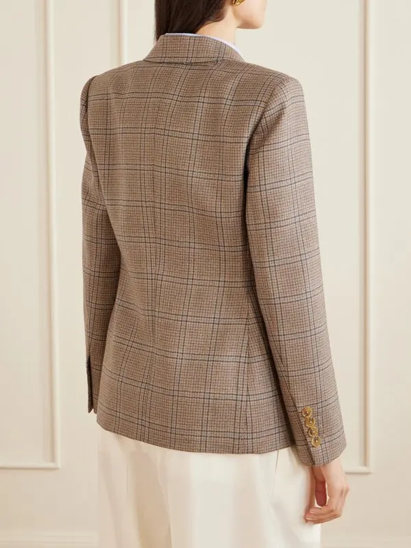 BLAZÉ MILANO Saona Charmer Double-breasted Virgin Wool Blazer - Neutrals