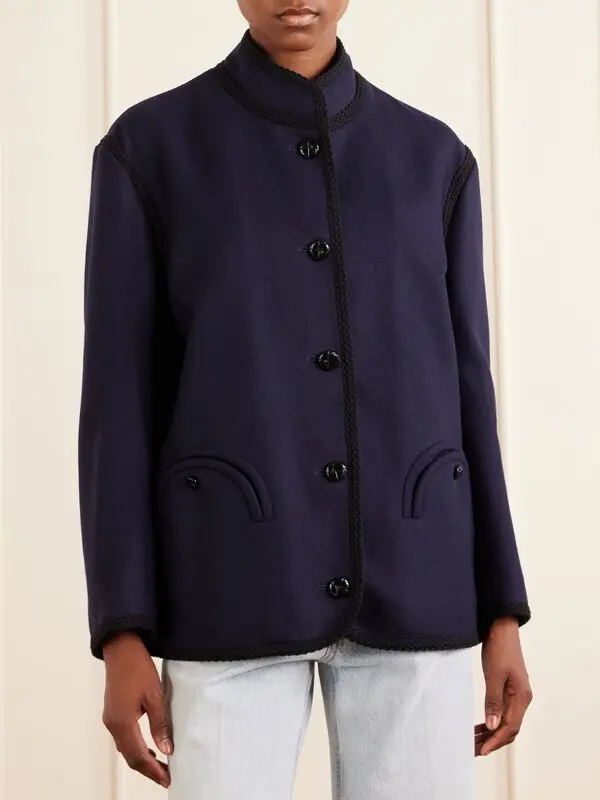 BLAZÉ MILANO Nitak Curly Virgin Wool Coat - Blue