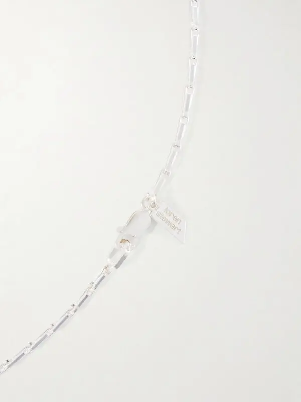 LOREN STEWART Sterling And Aquamarine Fish Pendant Necklace