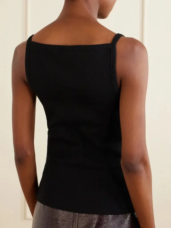 COURREGES 90's Ribbed Cotton-blend Jersey Tank