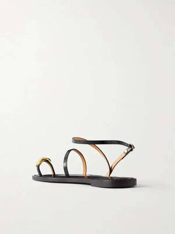 AMANU The Marrakech Embellished Leather Flats