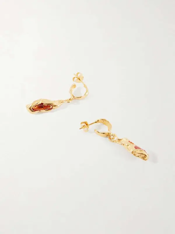 SIMUERO Naranja Gold Plated Citrine Drop Earrings